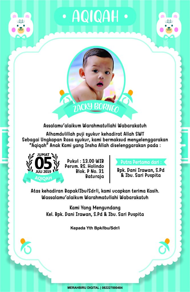 Undangan Aqiqah – Ide Kreasi Digital Printing